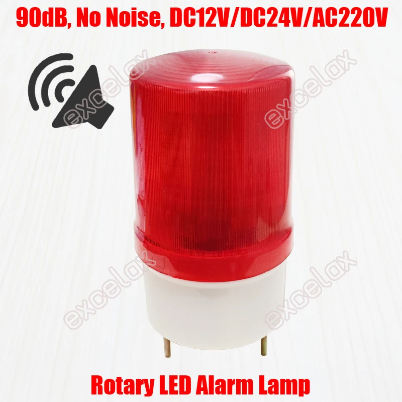 Noiseless LED Warning Light Rotation Strobe Siren Sound Beacon 12V 24V ...