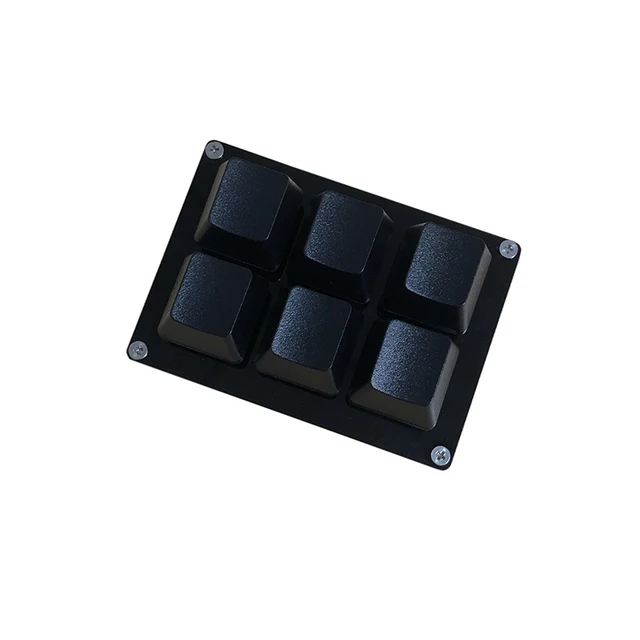 New Programmable Mechanical Keyboard 6keys Macro keypad Blue / Red Switch DIY Customize USB ...