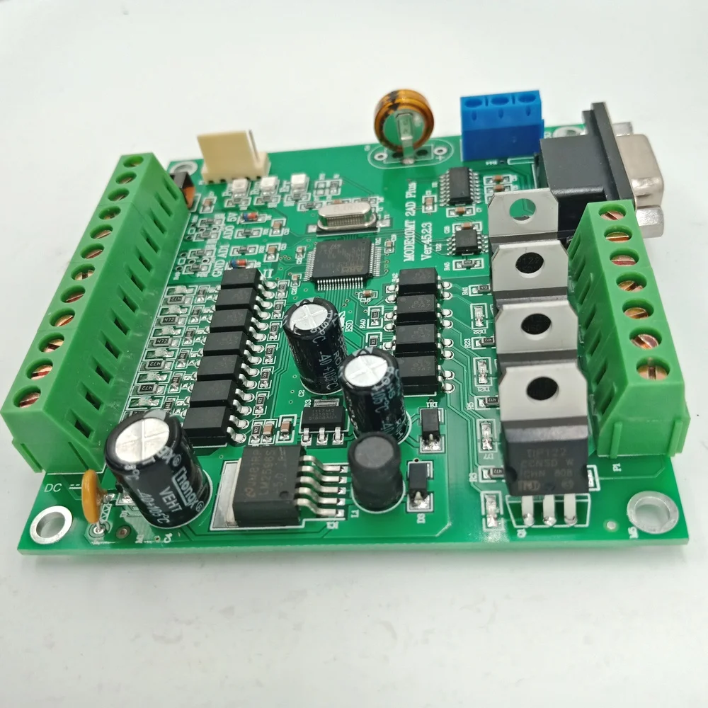 PLC FX2N 10MT STM32 MCU 6 input 4 transistor output 2 AD module 0 10v ...