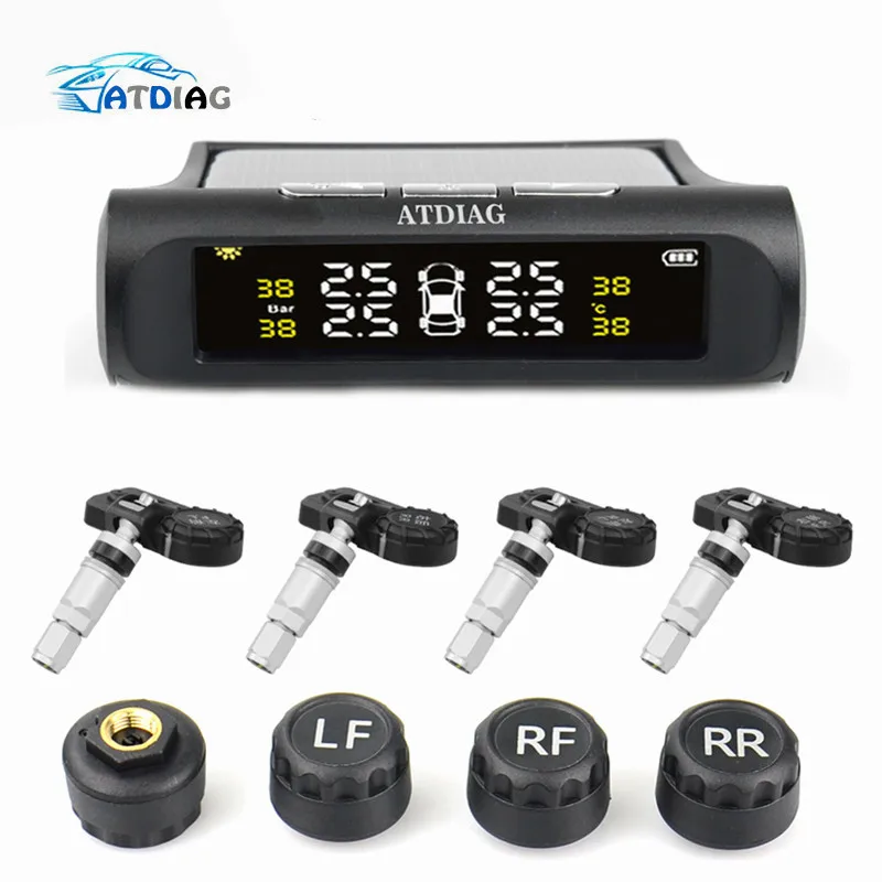 Smart-Car-TPMS-Tire-Pressure-Monitoring-System-Solar-Power-Digital-TMPS ...