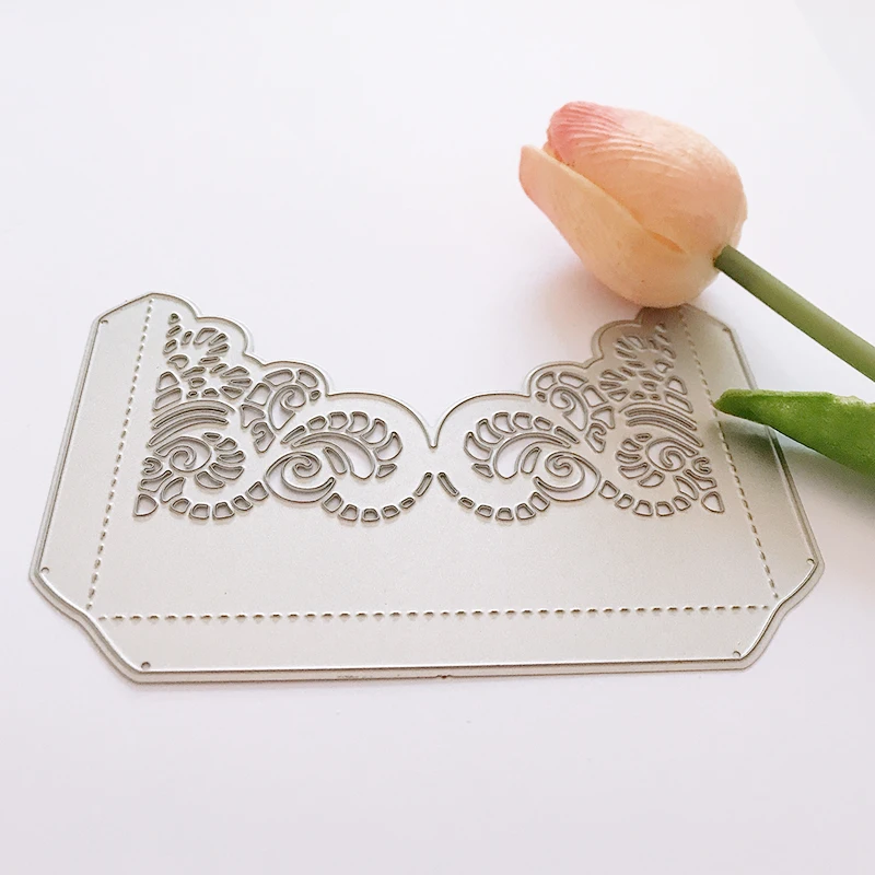 Lace dies wedding invitation Metal Cutting Die New Flower border Crafts ...
