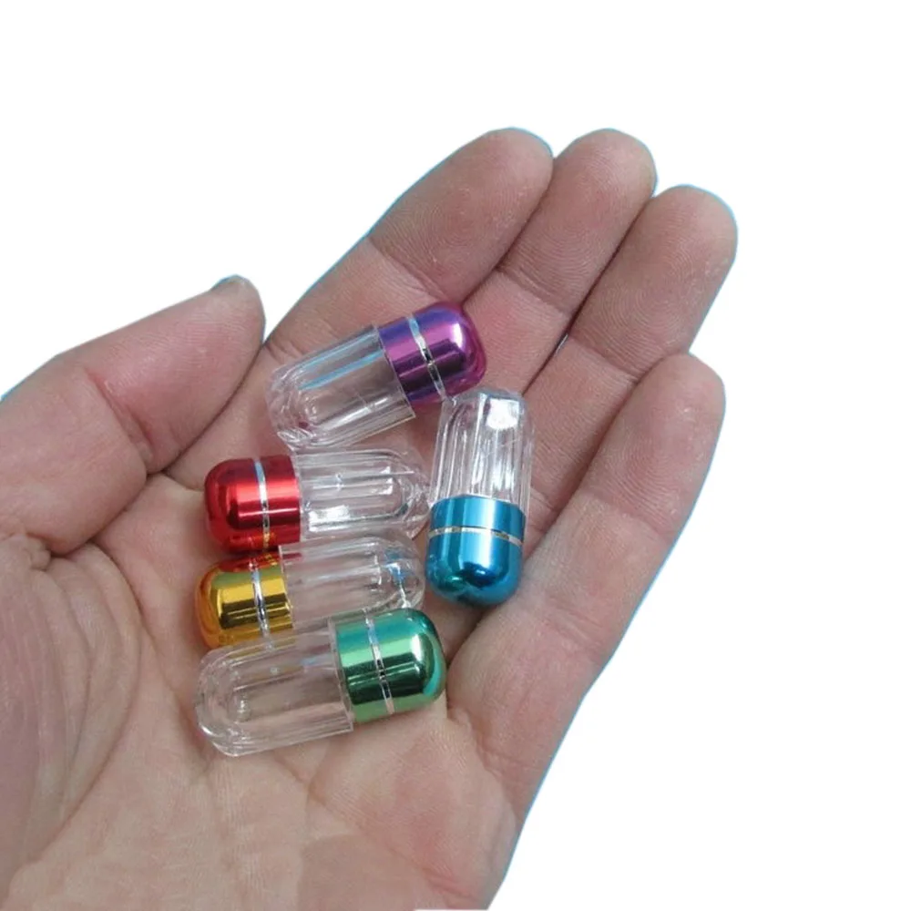 100-500pcs-2ml-Capsule-Bottles-Colorful-Empty-Clear-Pill-Case-Plastic ...