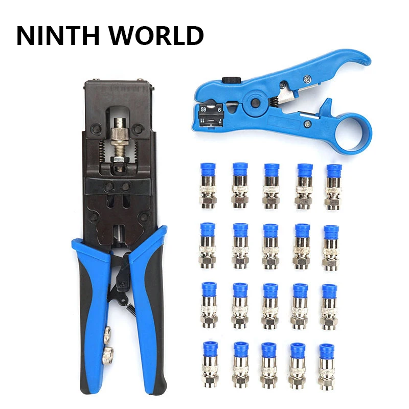 Ferramenta de compressão coaxial e BNC Cable Crimper Kit Multi Crimping ...