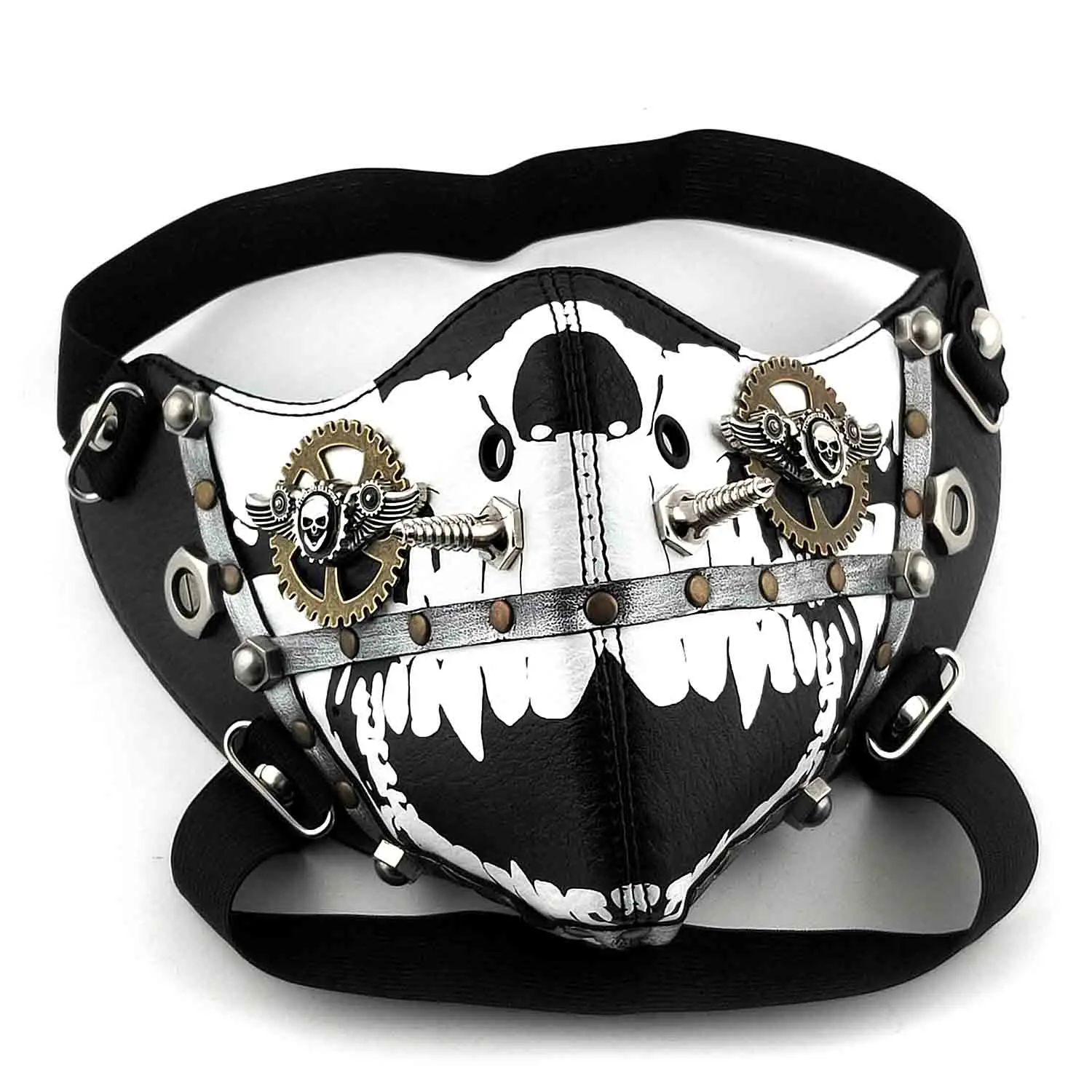 Leather Skull Half Mask