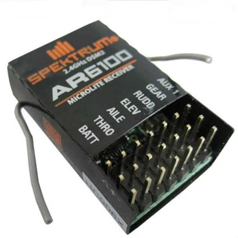 AR6100 DSM2 RC Receiver 2.4GHz 6 Channel 6CH for Spektrum JR DX6i DX7 ...