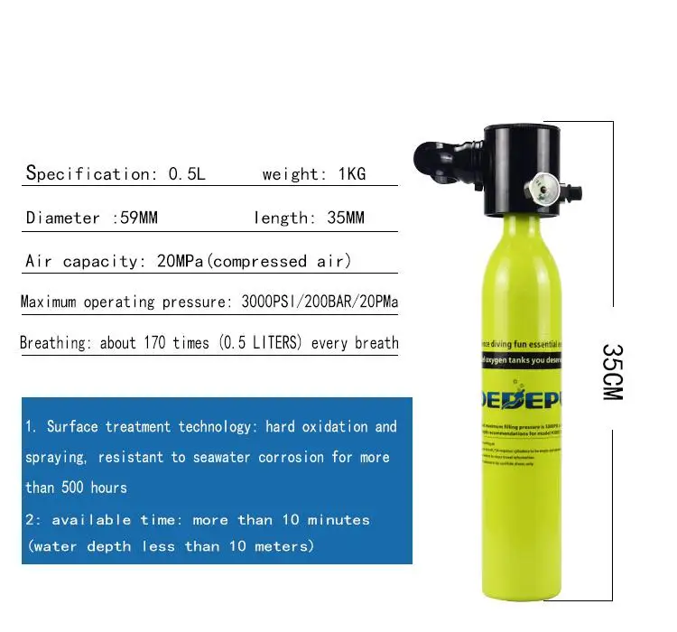 Diving Oxygen Tank Mini Oxygen Bottle Diving Teaching Equipment ...