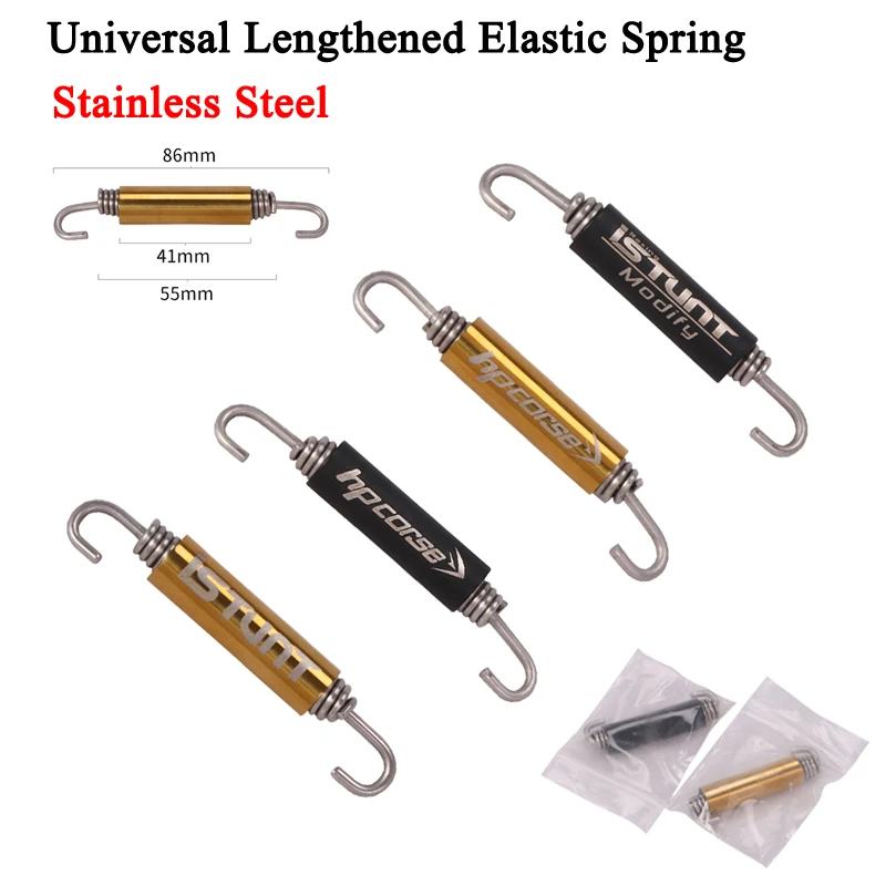2PCS-Universal-Motorcycle-Exhaust-Stainless-Steel-Elastic-Spring-Hooks ...