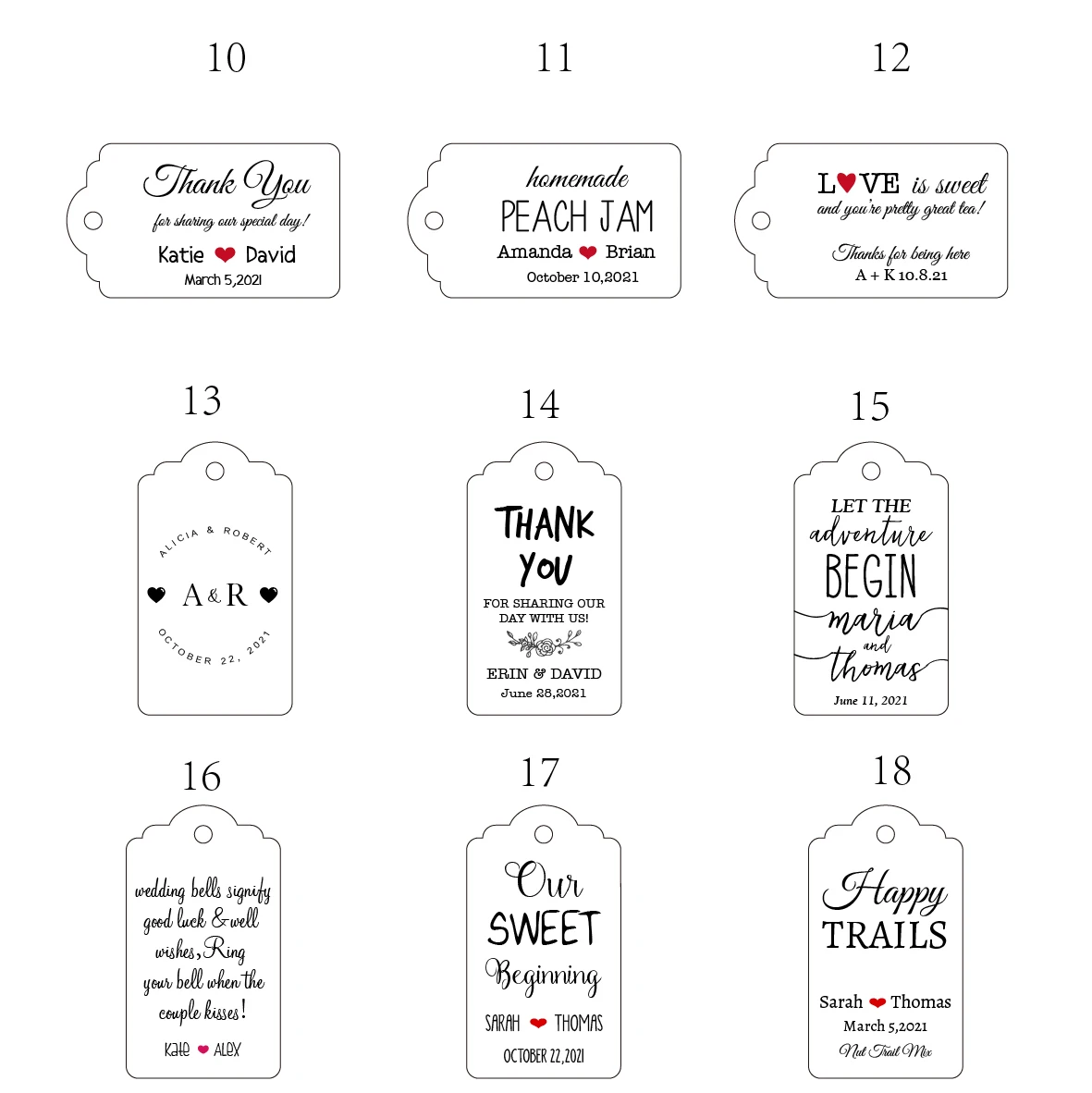 Wedding Gift Tag Template