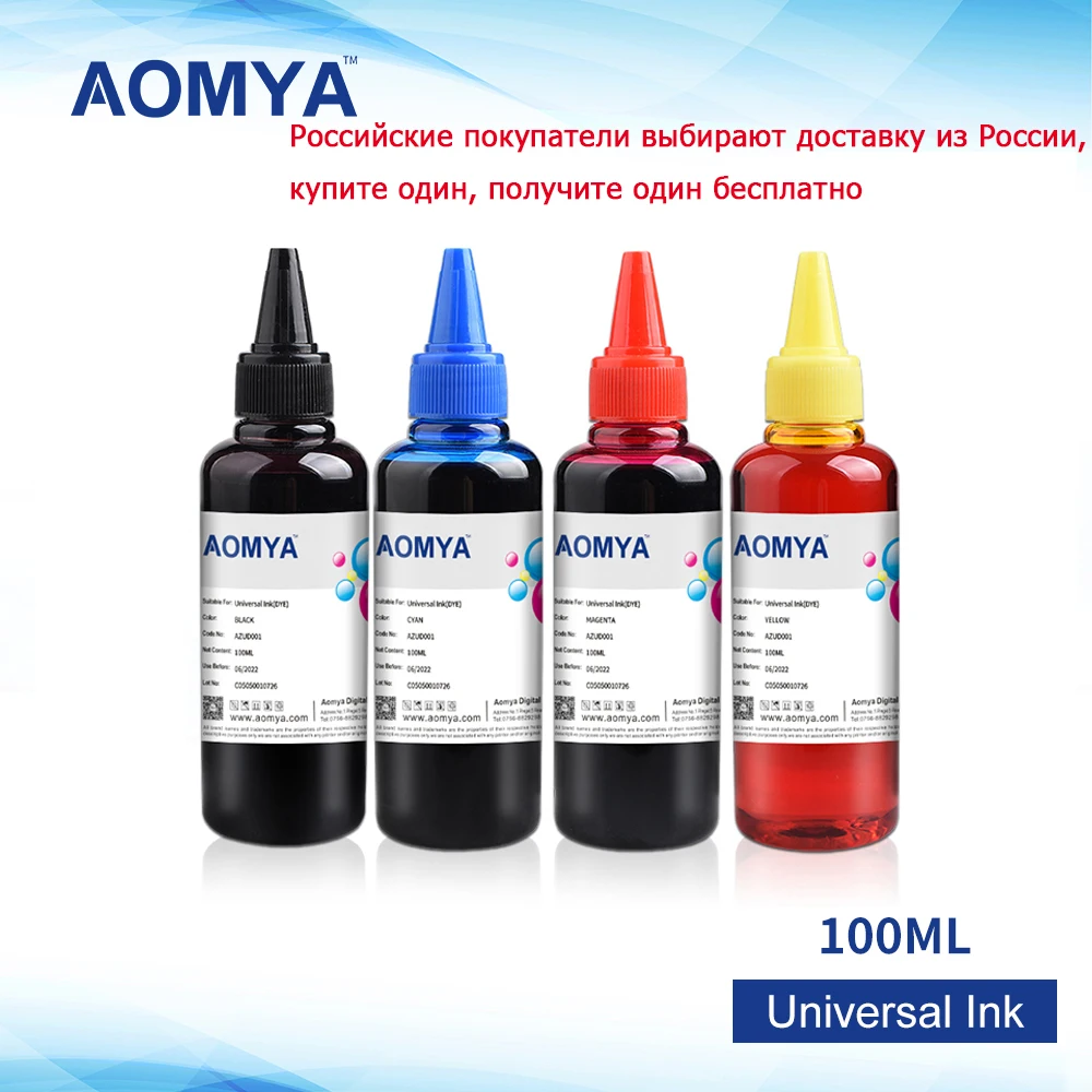 Aomya Universele Inkt Flessen Vullingen 4X100ml Dye Navulbare Inkt ...