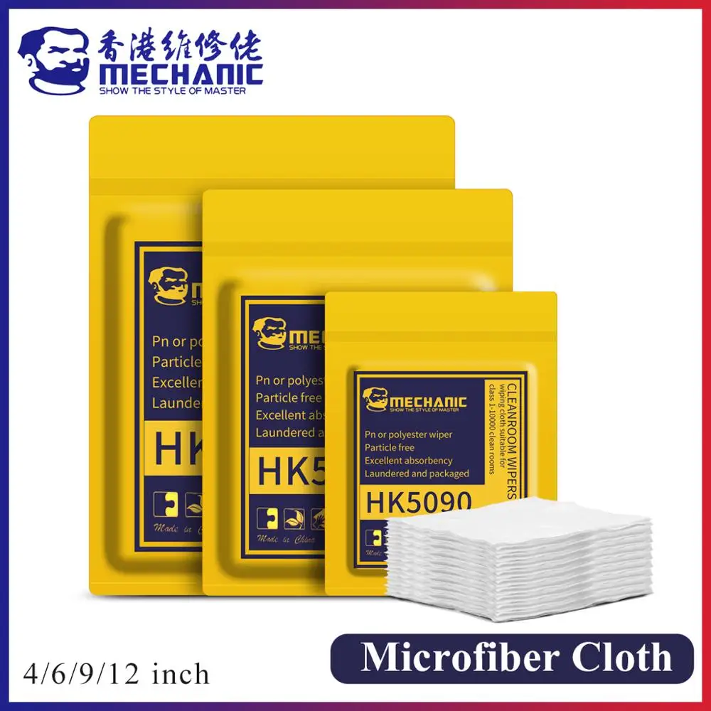 MECHANIC-HK5090-Touch-Screen-Cleanroom-Wiper-Microfiber-Anti-Static-Non ...