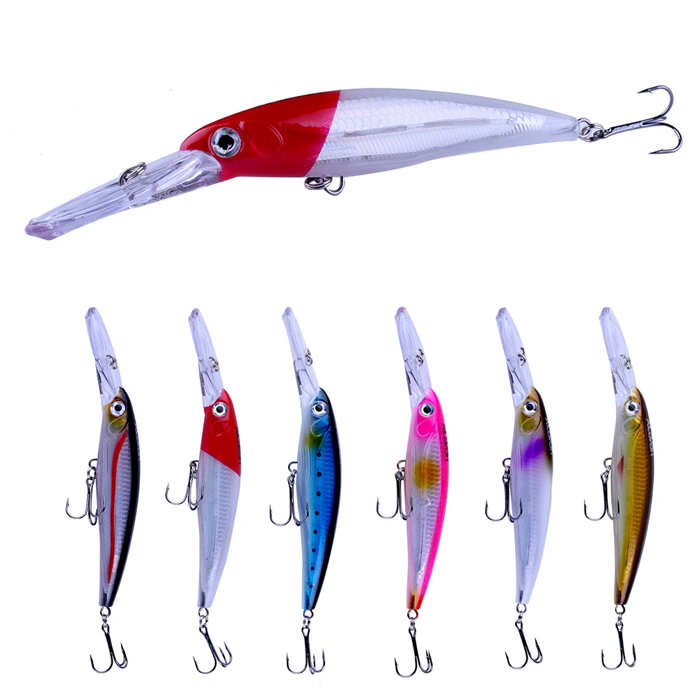Hengjia 1pcs 17cm 30g Deep Diving Large Minnow Lure Artificial Wobbler Hard Bait Crankbait Sea ...