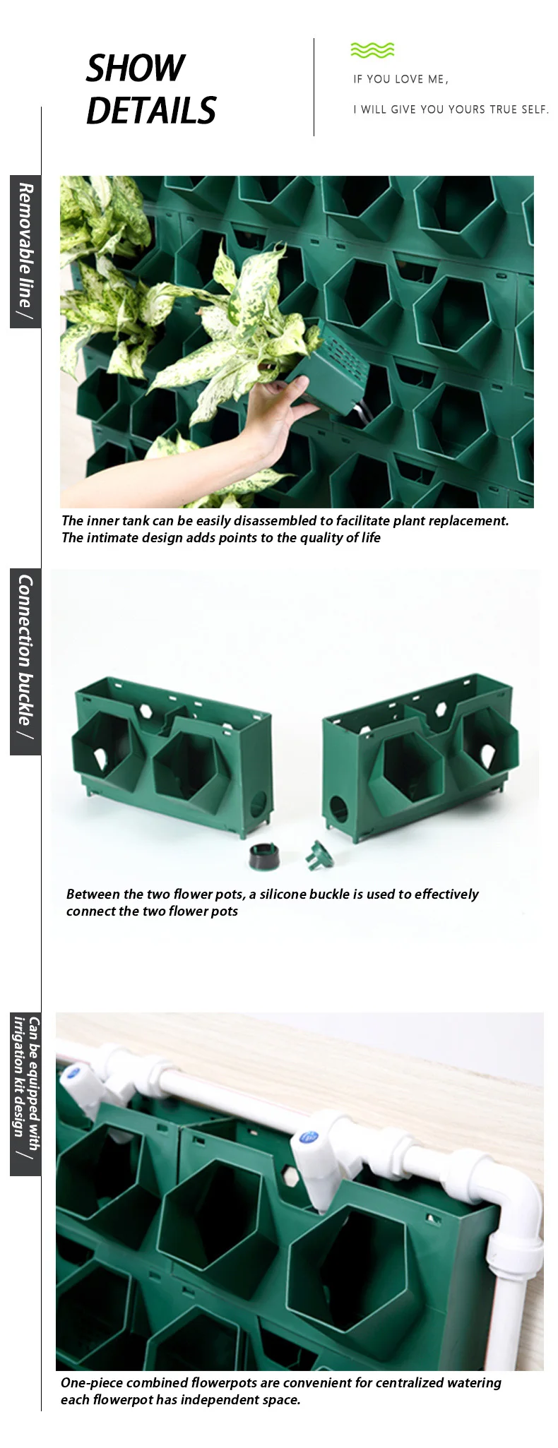 Трехмерный Вертикальный Зеленый горшок для растений, настенный ...