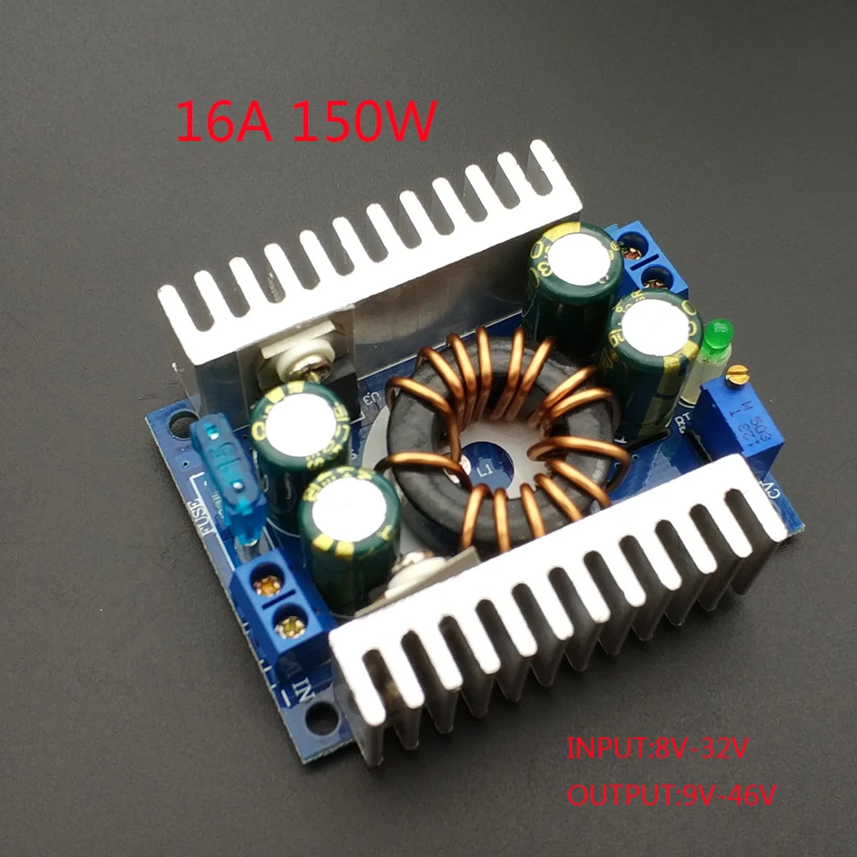 150W Voltage Converter Step-up Module，DC-DC 8-32V to 9-46V Converter Step Up Voltage Power ...