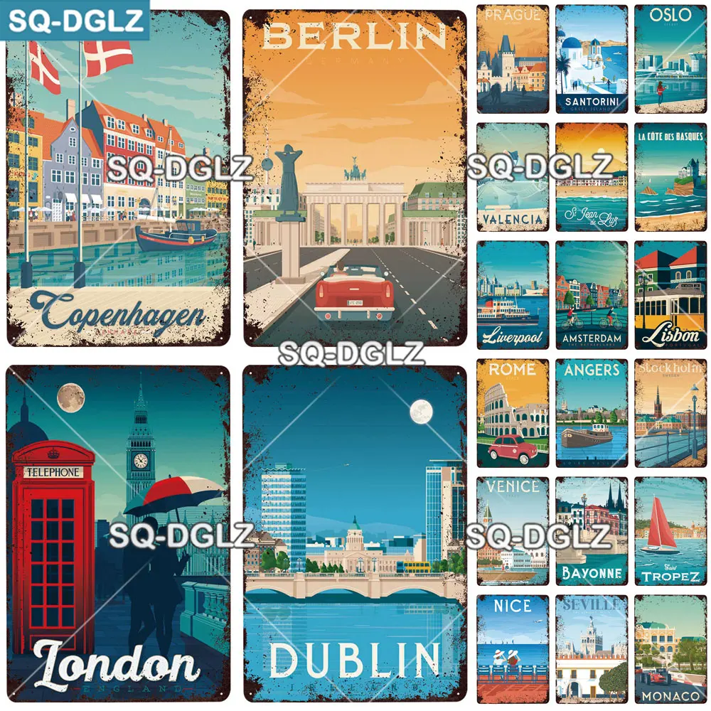 BERLIN-City-Metal-Sign-Vintage-Plaque-Plate-Decor-For-Pub-Bar-Wall ...