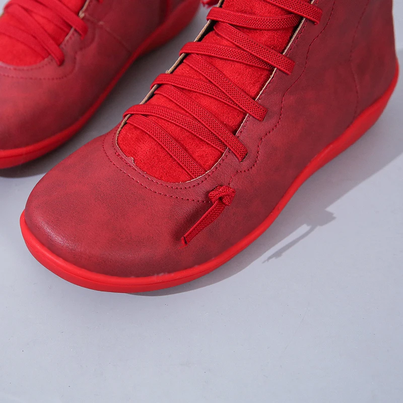 Rimocy Botines de cuero sintético suave para mujer, botines casuales ...