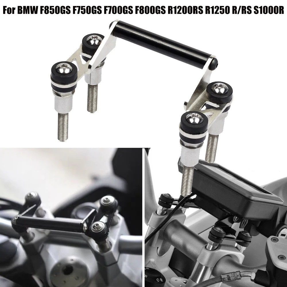 Handlebar Risers Mobile Phone Bracket For BMW F750GS F850GS F800GS ...