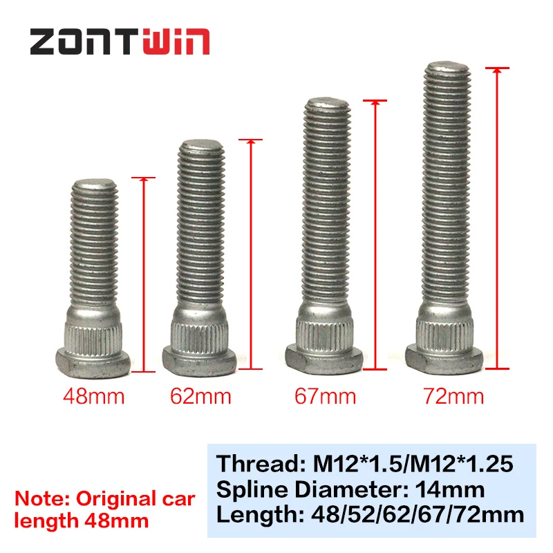 10pcs-20pcs Spline- 14mm Forged 12.9 Wheel Spline Screw M12*1.5/m12*1. ...