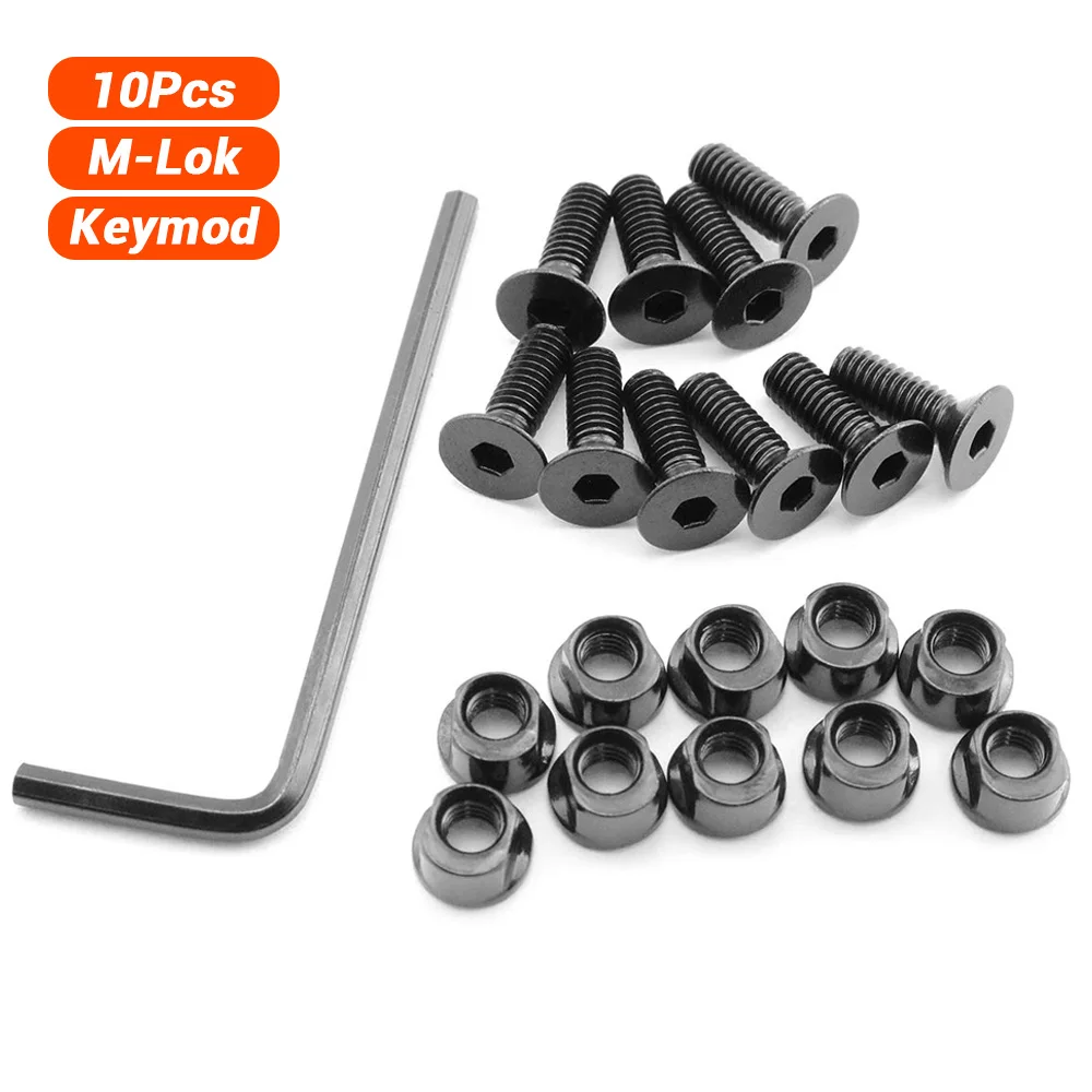 10Pcs-M-Lok-Keymod-Screw-Nut-Replacement-Set-with-Allen-Wrench-for ...