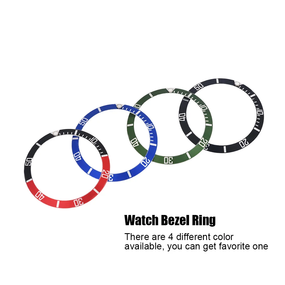 37.5mm Watch Face Aluminum Loop Bezel Insert Ring Mens Watch ...
