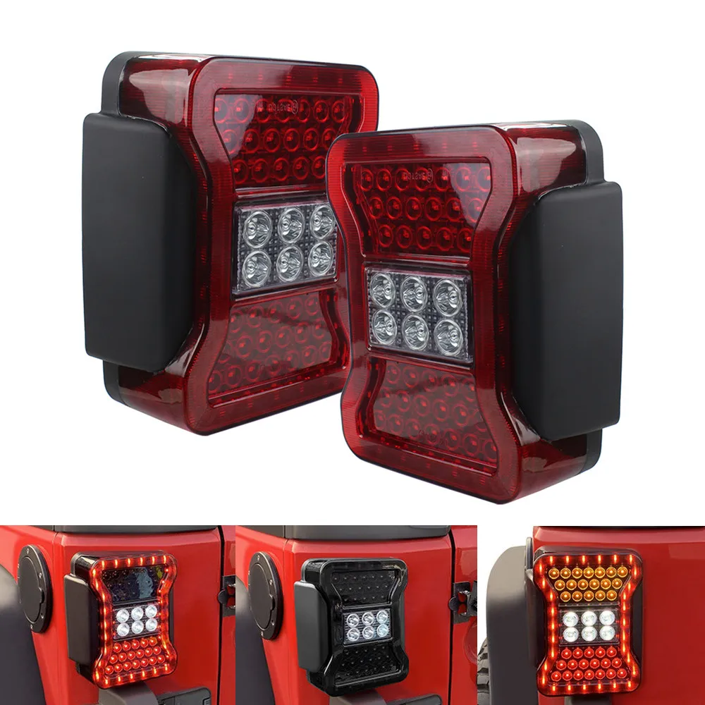 2x Led Tail Light Drl Brake Reverse Turn Signal Rear Taillight Assembly ...