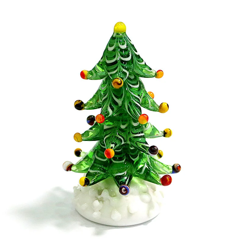 Christmas Tree Glass Miniatures | Christmas Tree Ornaments Glass ...
