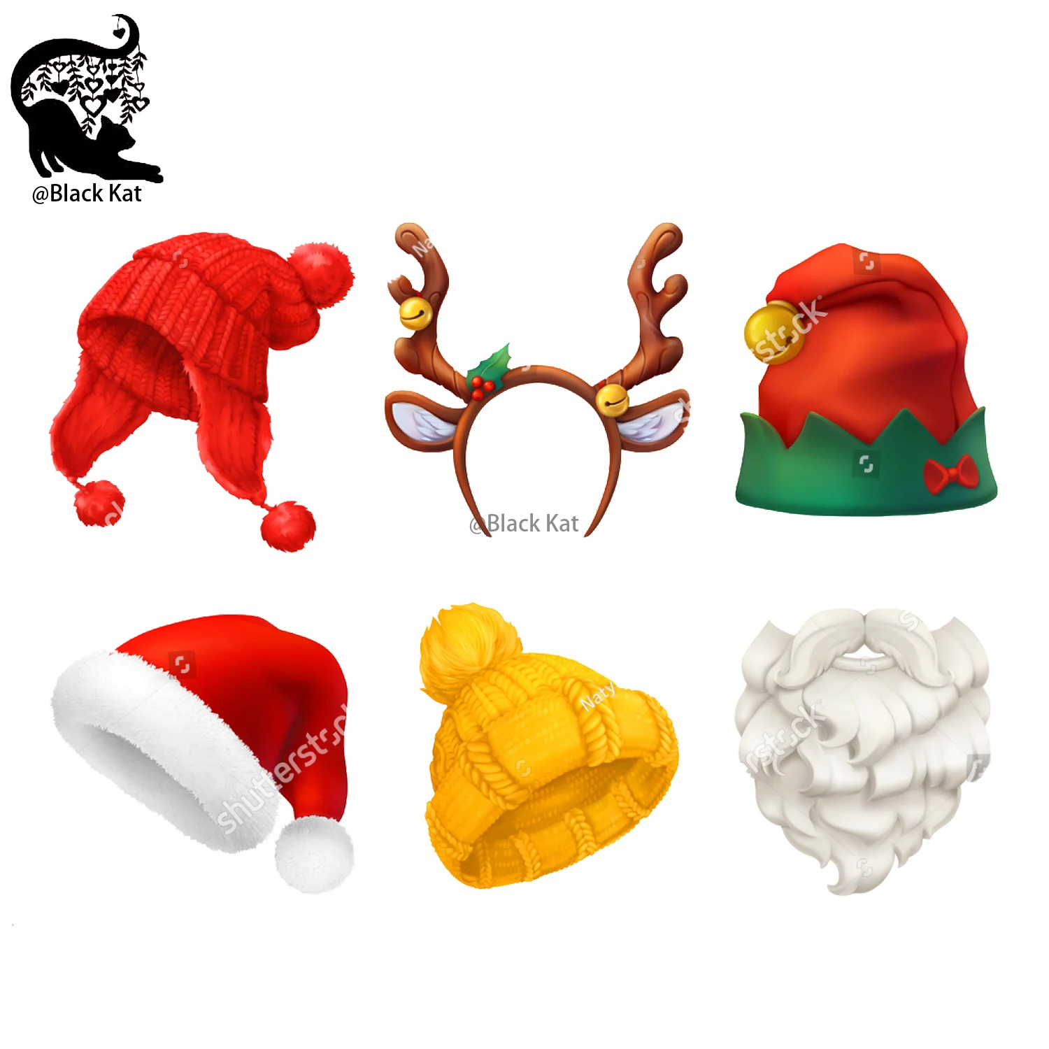 Santa Beard Stencil