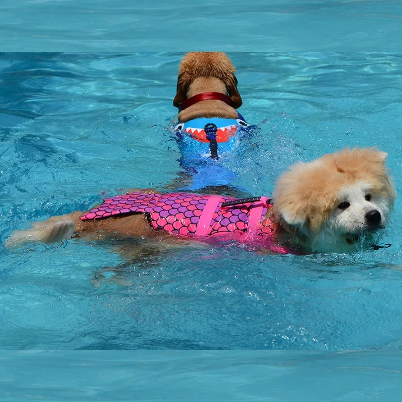 Dog Swimming Safety Vest Dog Life Jacket Dog Swimsuit Swimming Clothes ...