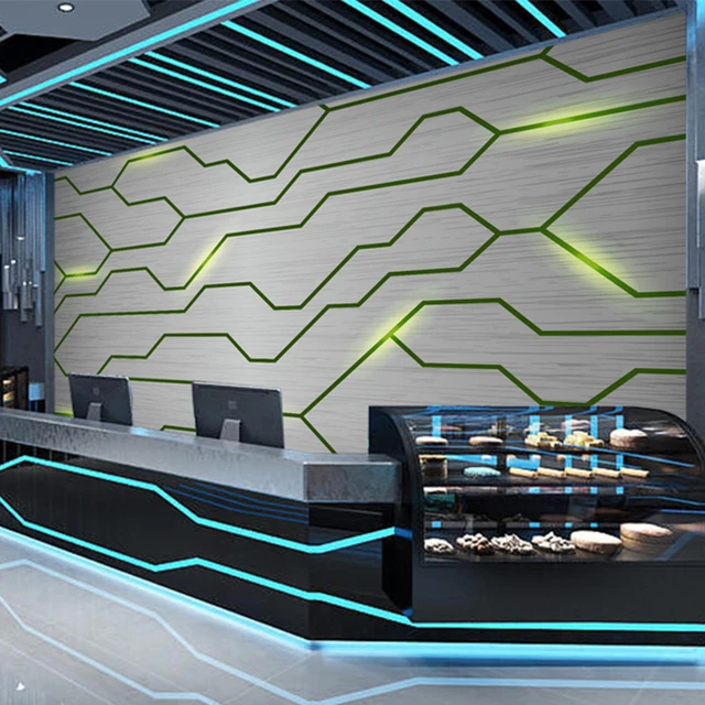 Modern Office Reception Backdrop Design