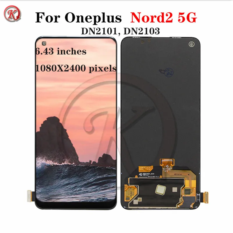 Original 6.43 For Oneplus Nord 2 Display Nord2 5G LCD DN2101 DN2103 LCD Display Touch Screen ...