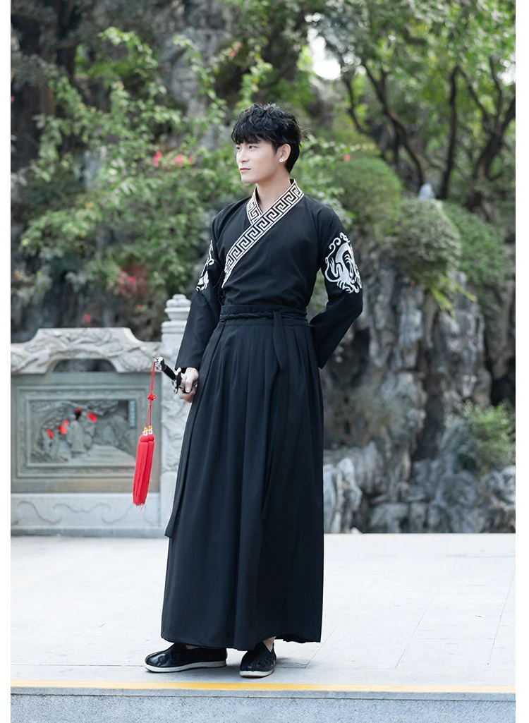 Купить Новый черный традиционный Национальный костюм Тан Традиционный ...