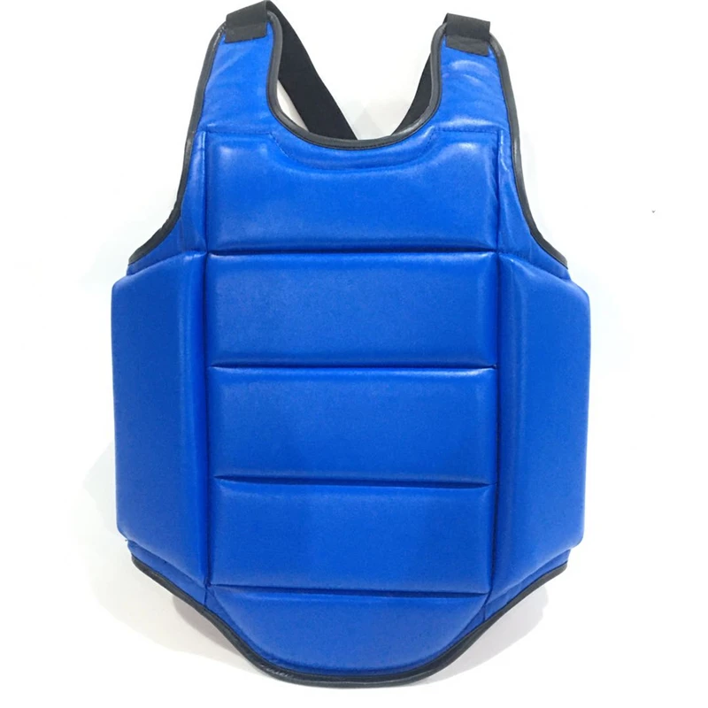 Red Karate Chest Guard Boxing Vest MMA Kickboxing Body Back Protector ...