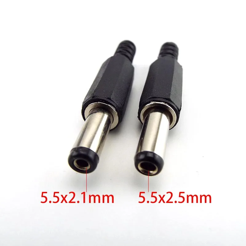 Fiches Jack 5.5x2.1mm,5.5x2.5mm,adaptateur DC femelle mâle,connecteurs d'alimentation électrique ...