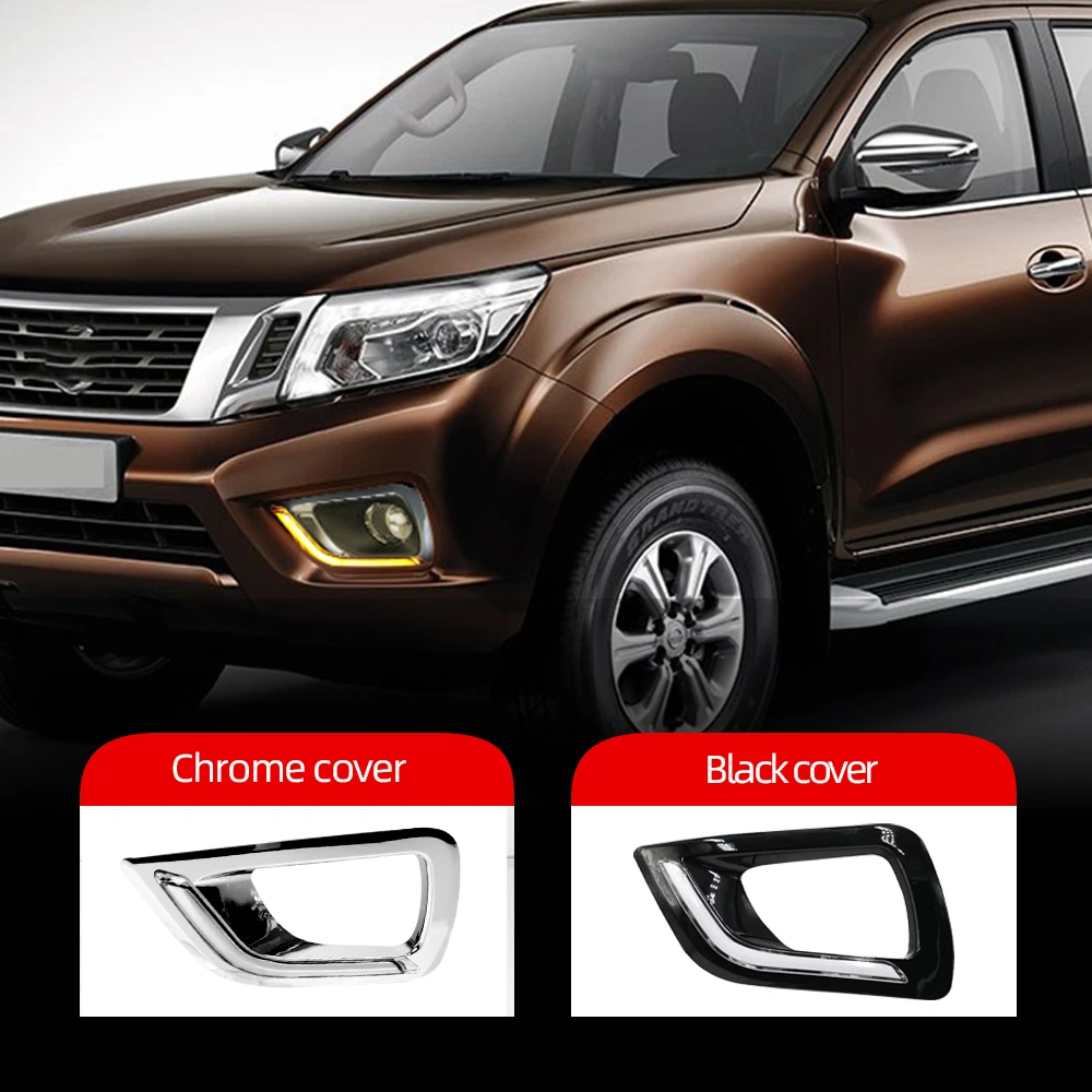 Car Flashing 2Pcs LED DRL Daytime Running Light for Nissan Navara NP300 ...