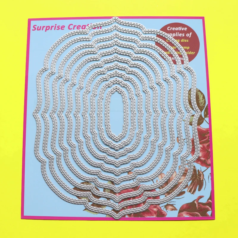 Large-Cutting-Dies-Fancy-Edge-Oval-Scrapbook-Cardmaking-Paper-Craft-DIY ...