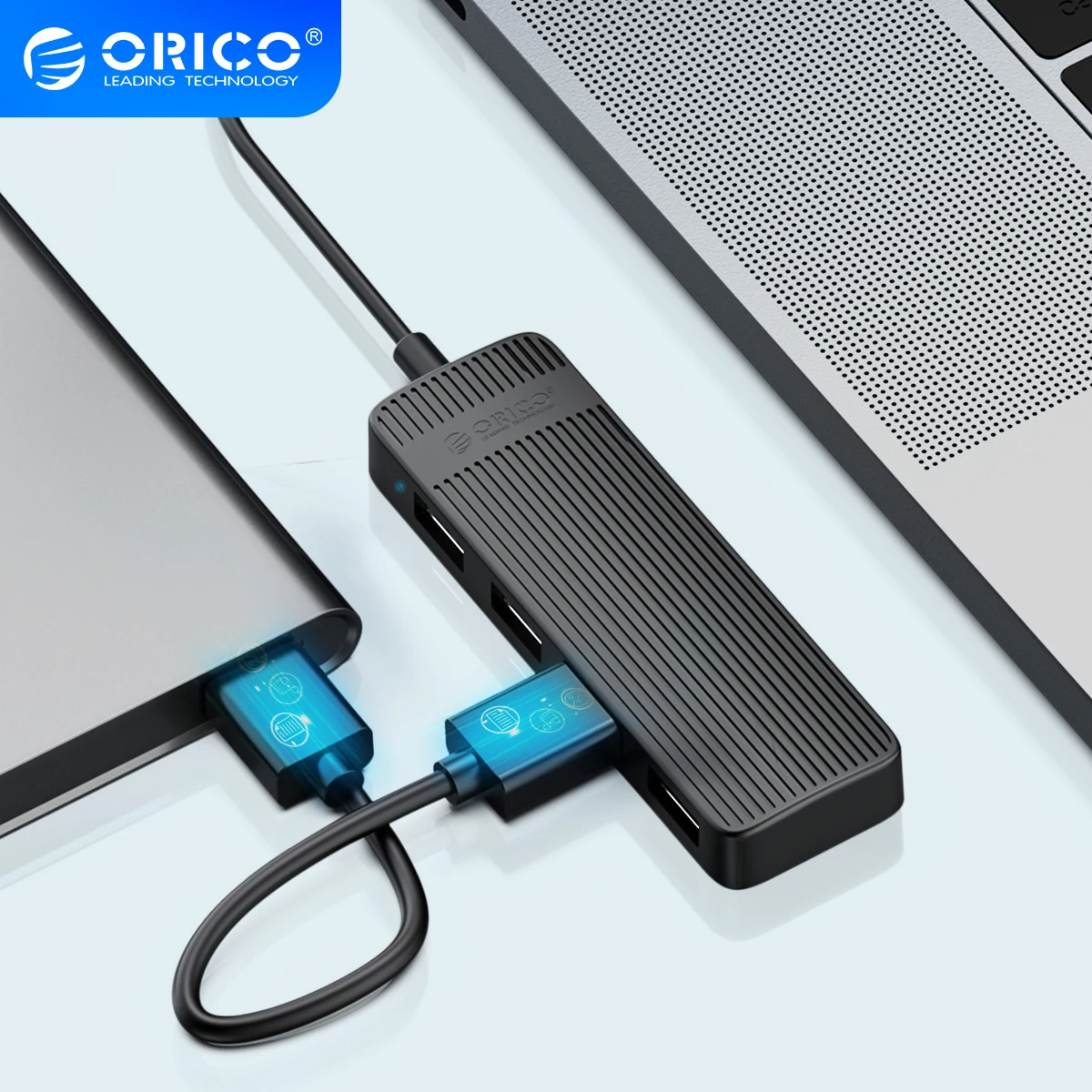 Orico 4 Port Usb 2.0 Hub Ultra Slim Super Speed Data Hub Abs Mini Usb ...