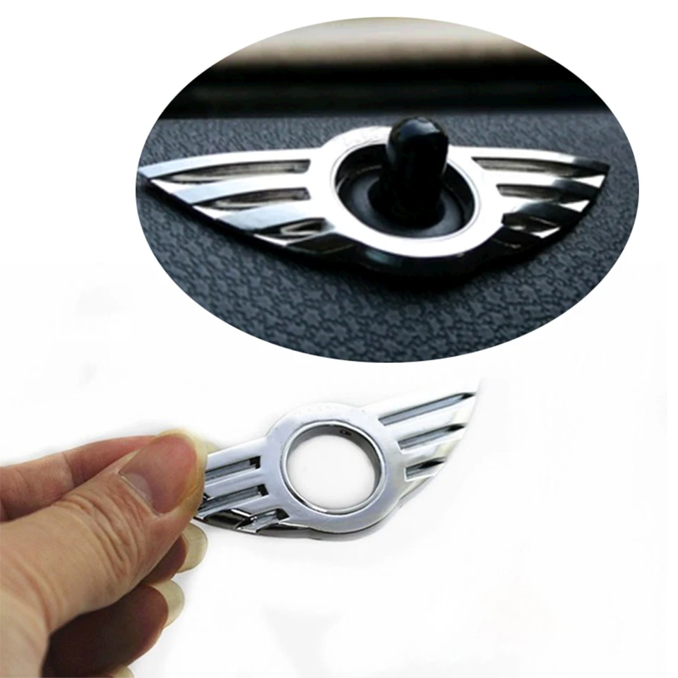 1x-3D-Metal-Car-Door-Pin-Lock-Wing-Badge-Emblem-For-BMW-MINI-Cooper-S ...