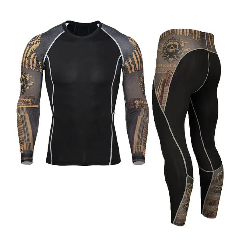 New Men's Thermal Underwear Sets Compression Sport Suit Sweat Quick ...