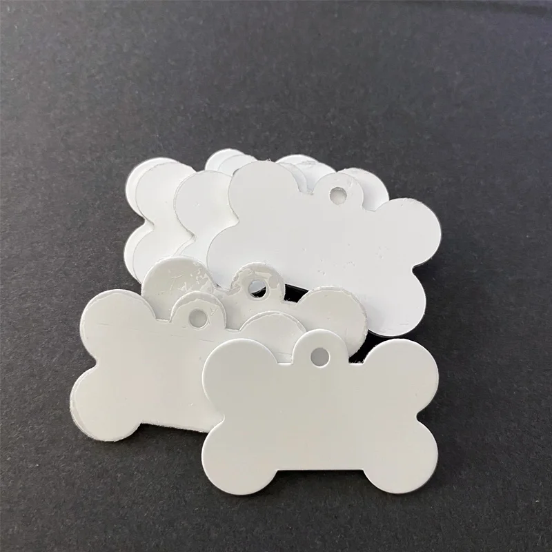 Sublimation Blank Dog Tags Aluminum Dog Id Tags 38*25mm Bone-shaped Pet ...