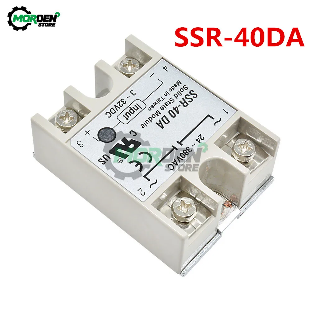 Relé de estado sólido SSR 40DA, convertidor de relé de salida DC AC SSR 40DA, 3 32 a 24 V CC ...