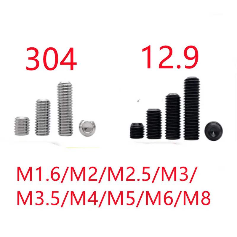 VIS,12.9 Alloy steel-M2.5 50pcs-10mm--10 50pcs DIN916 Grub Vis M1.6 M2 M2.5 M3 m3.5 M4 M5 M6 M8 ...