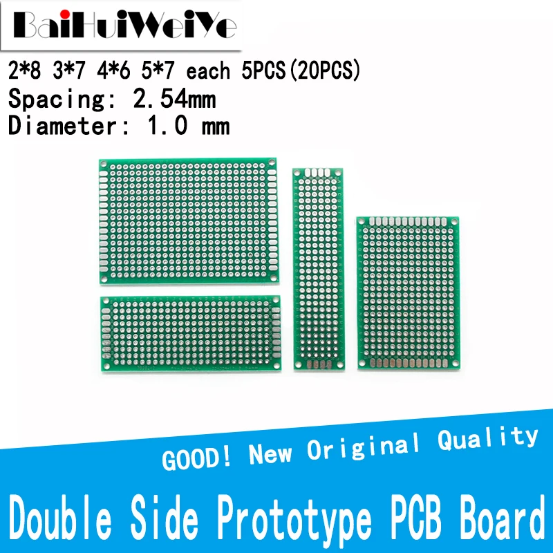 20Pcs-Double-Side-PCB-Prototype-Board-Circuit-Protoboard-Universal ...