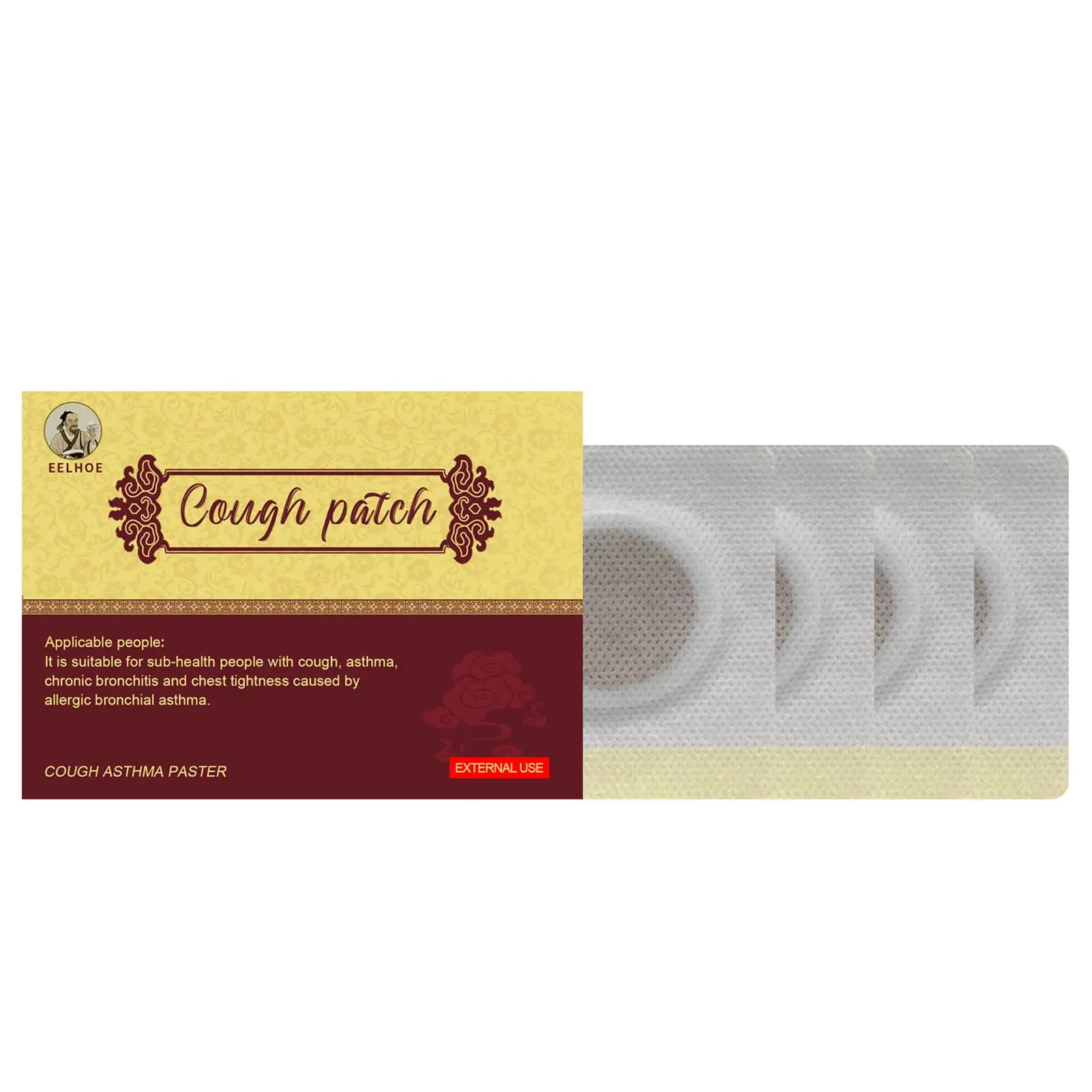 4pcs Herbal Anti Cough Respiratory Patch Cough Paste For Expectoration ...