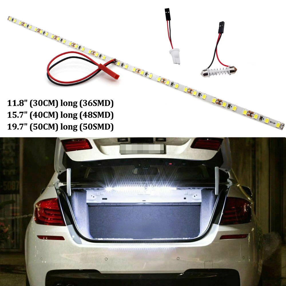 Super Bright Hid White T10 Led Strip Light W5w Led For Car Trunk Cargo ...