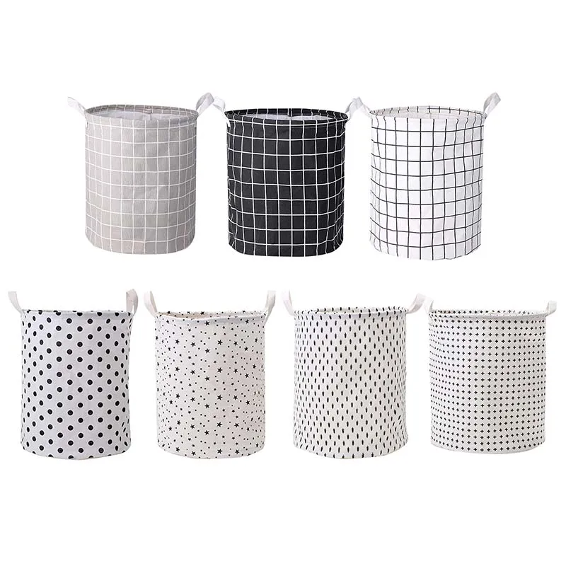 Panier à linge - B1 - Rond Large Rabattable - Grande Capacité - Coton ...