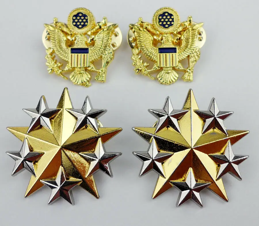 SET-US-ARMY-SIX-STAR-RANK-INSIGNIA-BADGE-PIN-EAGLE-BADGE-0201-Military ...