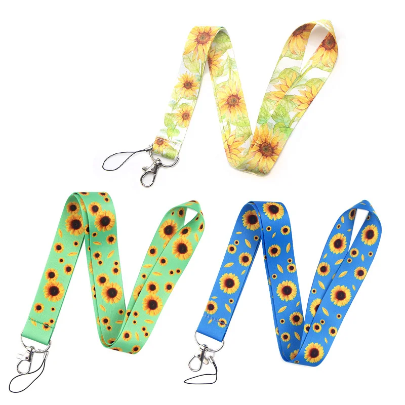 LX97-Sunflower-Keychain-Neckband-Lanyard-USB-ID-Card-Badge-Holder ...