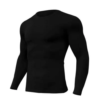 Skinny Compression Long Sleeve Men's Workout T Shirt - Men's Fitness Apparel, Men's Sports ...