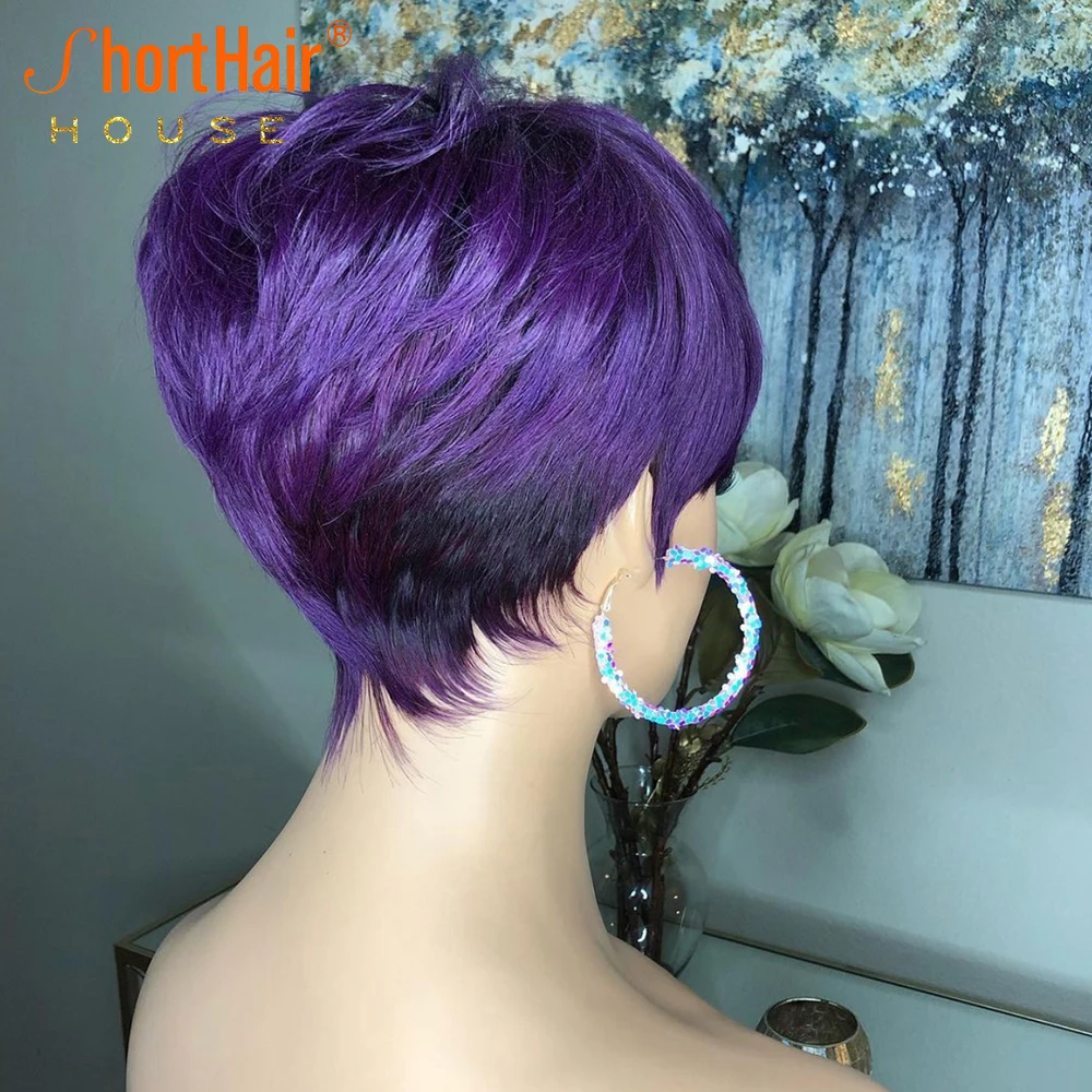Dark Purple Pixie Cut