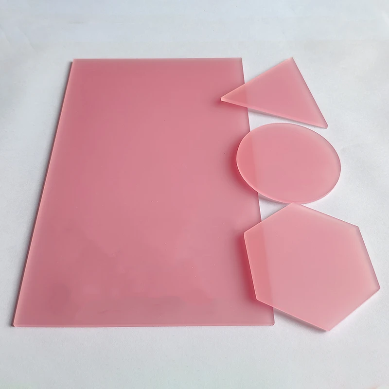 3MM Peach Pink Single Matte Acrylic Sheet Frosted Translucent Cast ...
