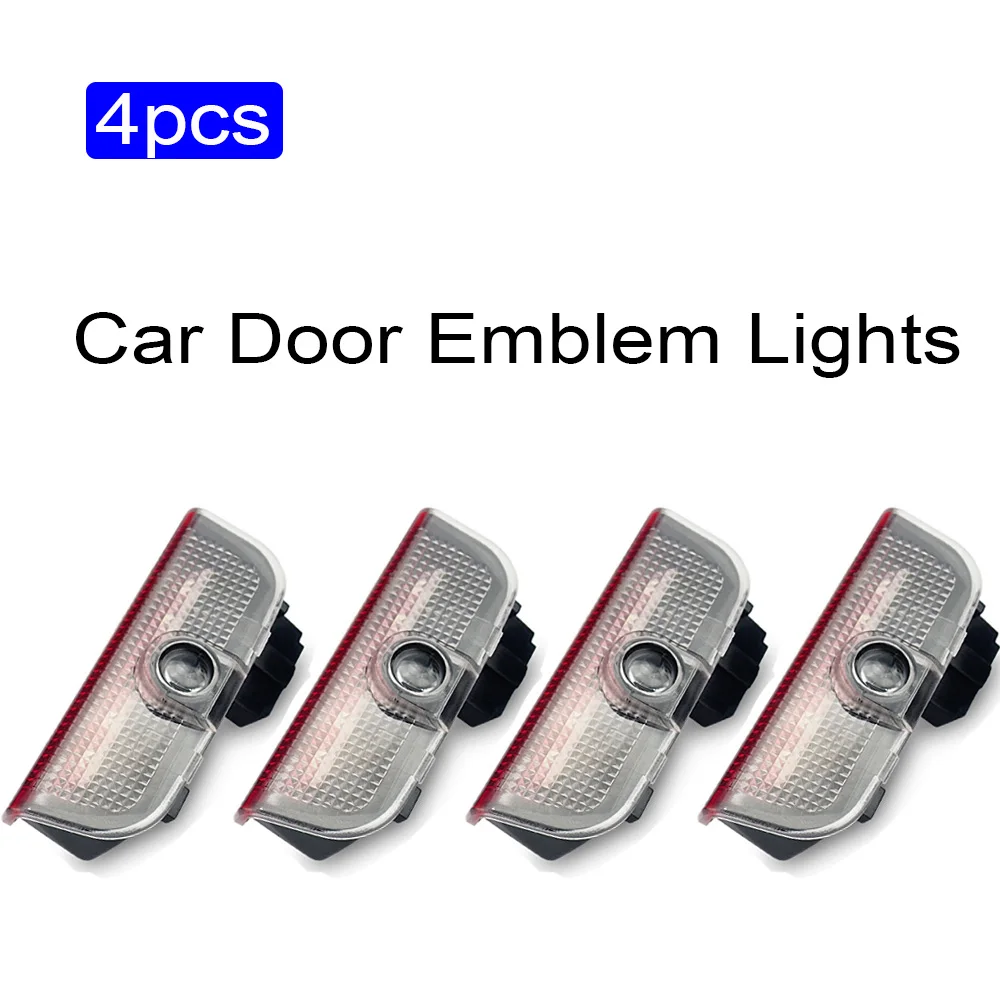 4pcs Emblem Led Lamps Car Door Light Luces Projector For VW For TOUAREG ...